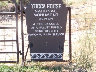 Yucca House National Monument Historical Marker