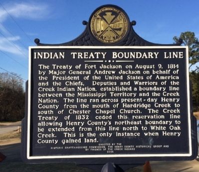 Indian Treaty Boundary Line Historical Marker