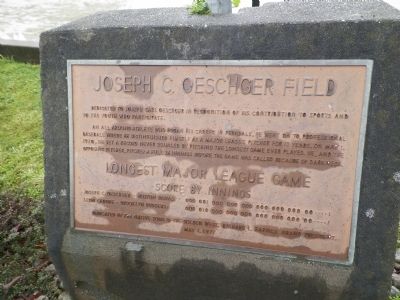 Joseph C. Oeschger Field Historical Marker