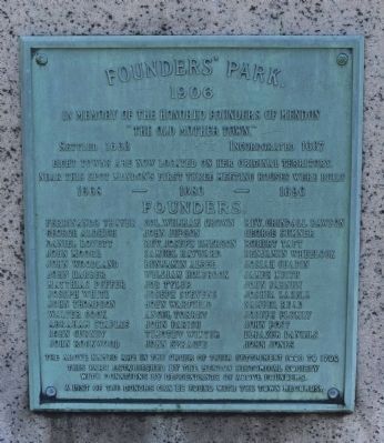 Founders' Park Historical Marker