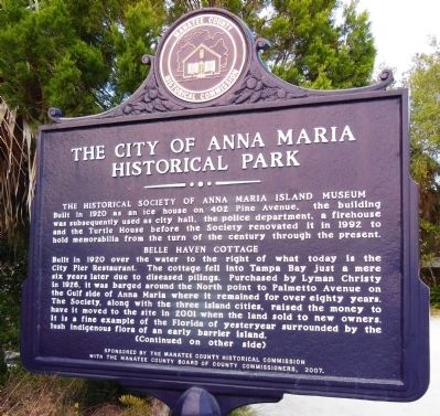 The City of Anna Maria Historical Park Historical Marker