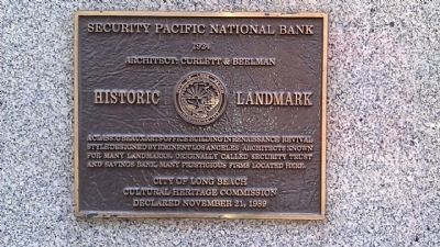 Security Pacific National Bank Historical Marker