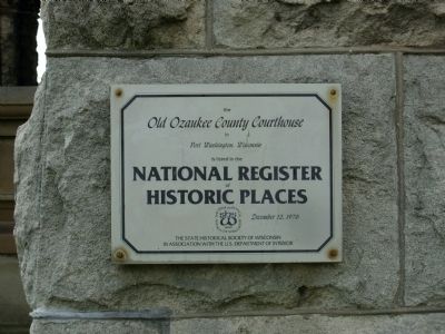 The Old Ozaukee County Courthouse Historical Marker