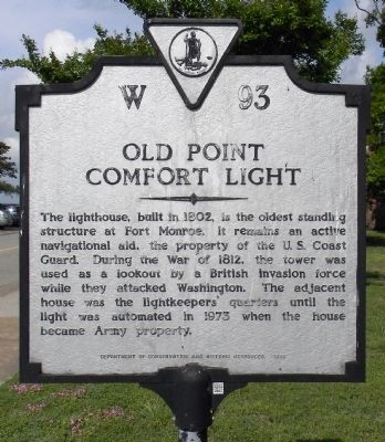 Old Point Comfort Light Historical Marker