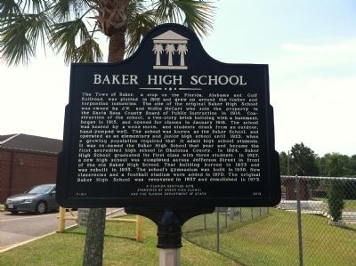 Baker High School Historical Marker