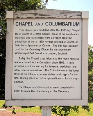 Chapel and Columbarium Historical Marker