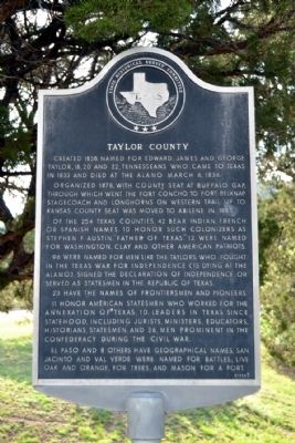 Taylor County Historical Marker