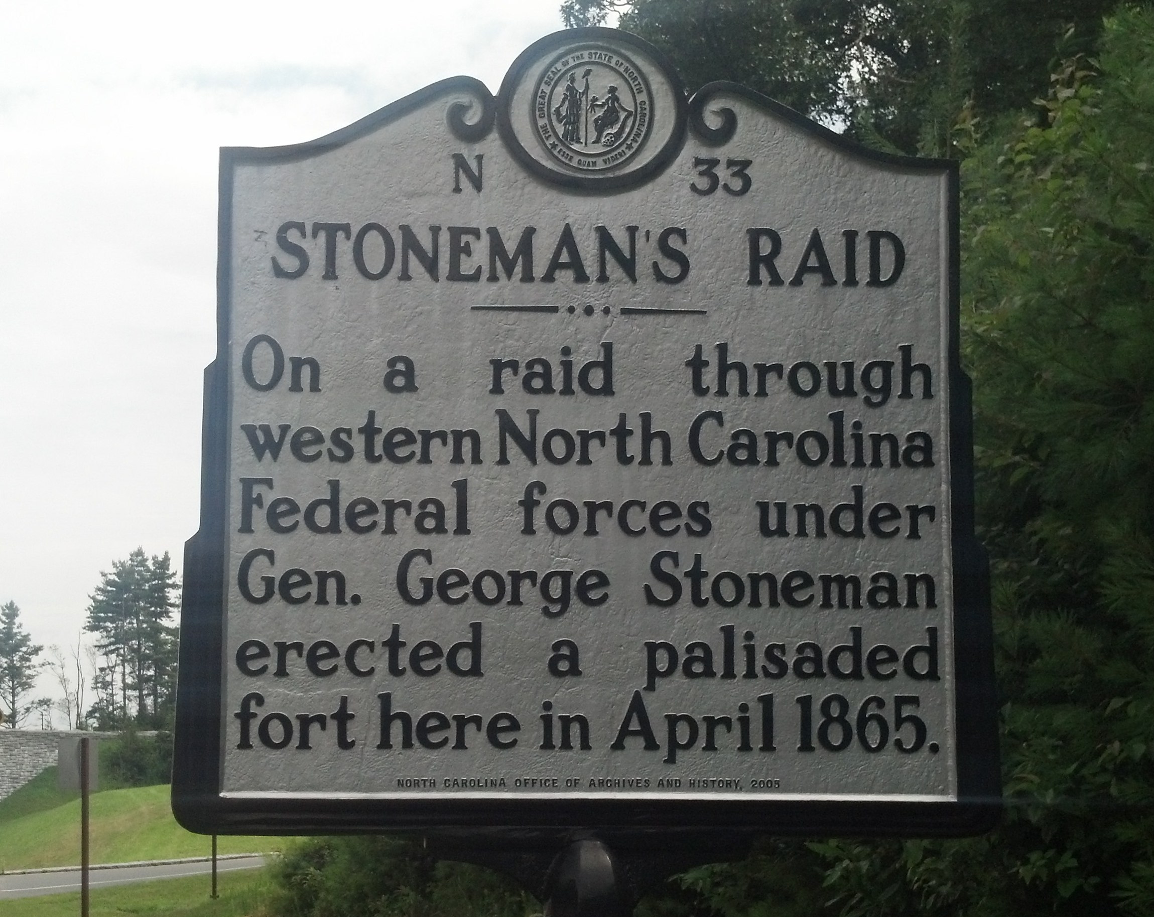 Photo: Stoneman's Raid Marker