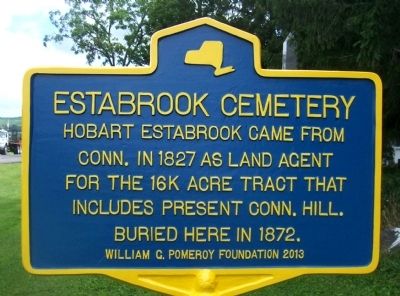 Estabrook Cemetery Historical Marker