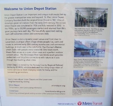 Welcome to Union Depot Station Historical Marker