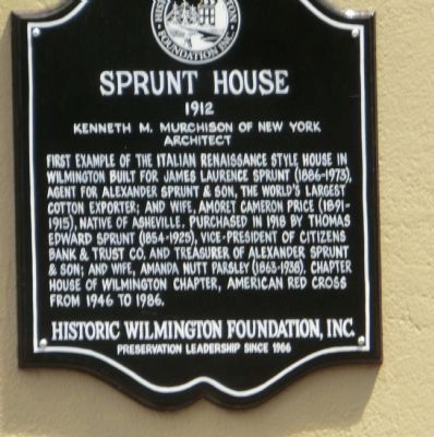 Sprunt House Historical Marker