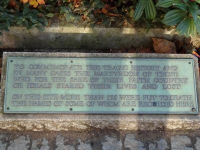 Tower Hill Execution Site Historical Marker