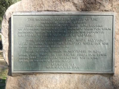 Morongo Indian Village Historical Marker