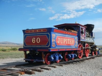 The Locomotives of Golden Spike - Jupiter Historical Marker
