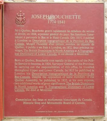 Joseph Bouchette Historical Marker