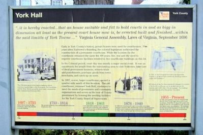 York Hall Historical Marker