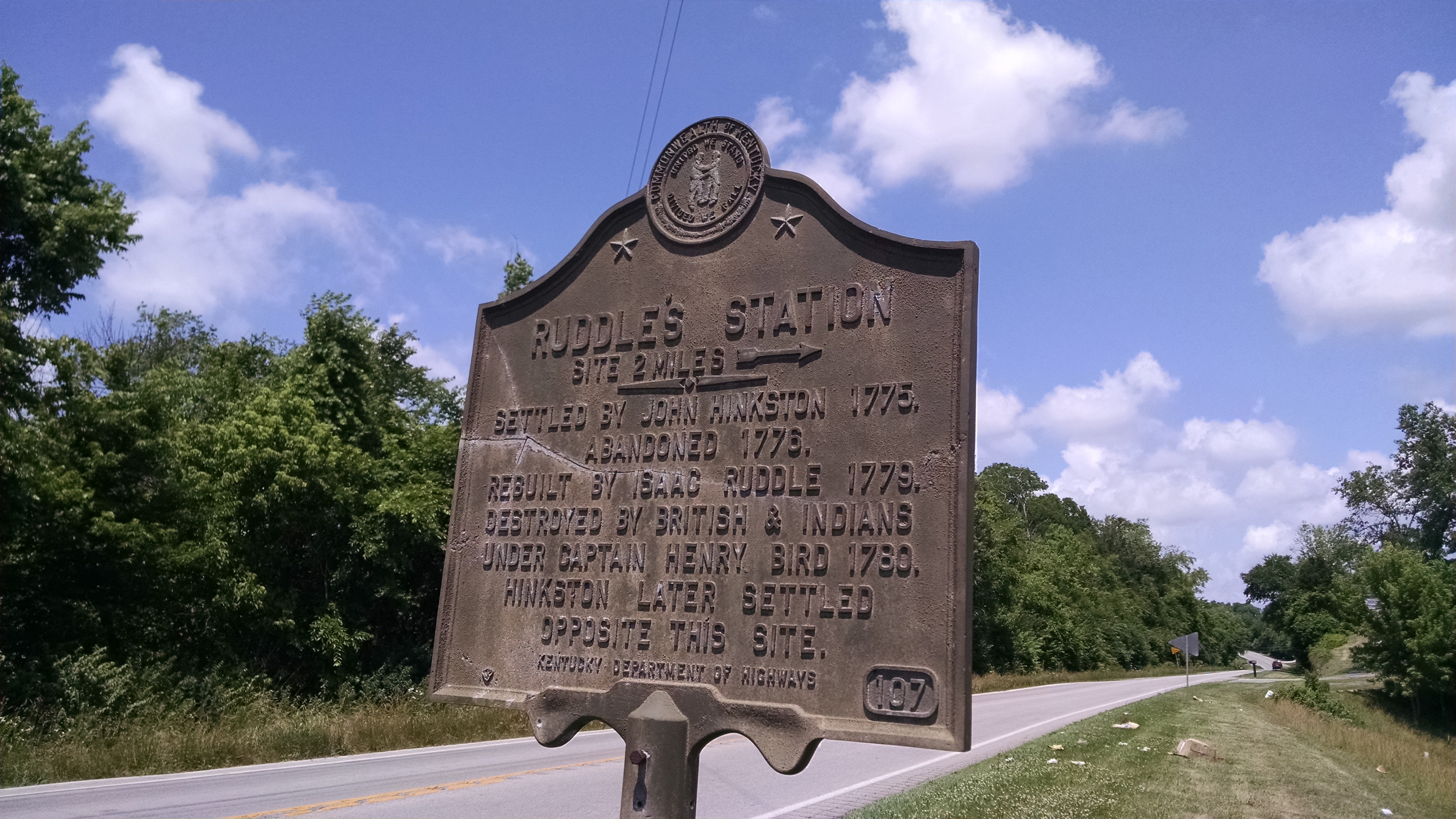 Photo: Ruddle's Station Marker