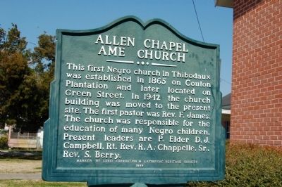 Allen Chapel AME Church Historical Marker