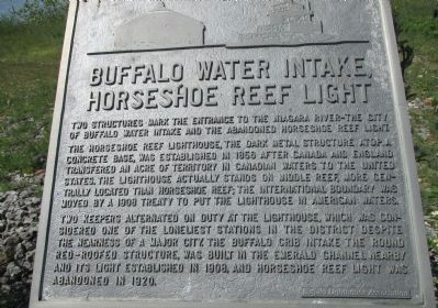 Buffalo Water Intake, Horseshoe Reef Light Historical Marker