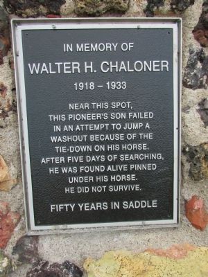 Walter H. Chaloner Historical Marker