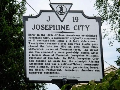 Josephine City Historical Marker
