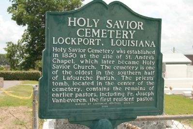 Holy Savior Cemetery Historical Marker
