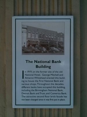 The National Bank Building Historical Marker