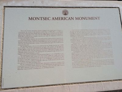 Montsec American Monument Historical Marker