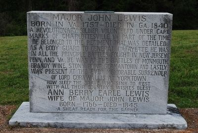 Major John Lewis Historical Marker