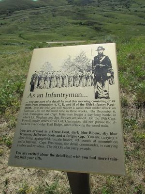 As an Infantryman . . . Historical Marker