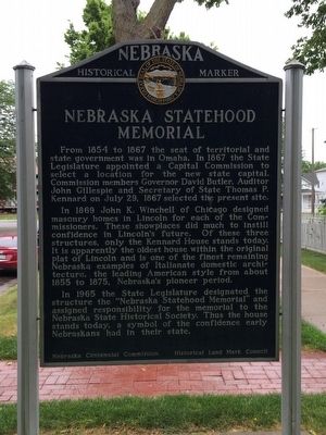 Nebraska Statehood Memorial Historical Marker