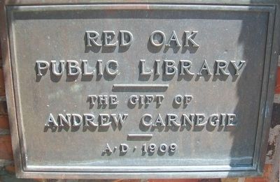Red Oak Public Library Historical Marker