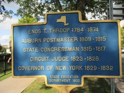 Enos T. Throop 1784-1874 Historical Marker