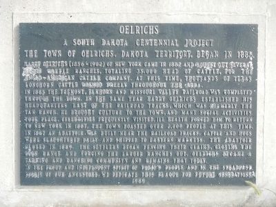 Oelrichs Historical Marker