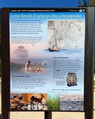 John Smith Explores the Chesapeake Historical Marker