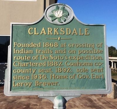 Clarksdale Historical Marker