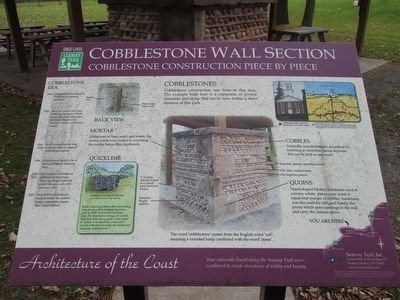 Cobblestone Wall Section Historical Marker