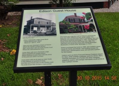 Edison Guest House Historical Marker