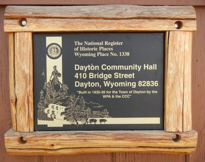 Dayton Community Hall Historical Marker