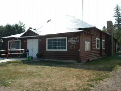 Dayton Community Hall Historical Marker