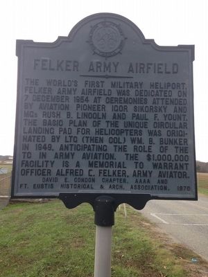 Felker Army Airfield Historical Marker