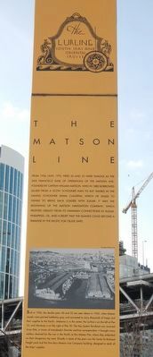 The Matson Line Historical Marker