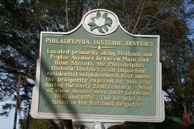 Philadelphia Historic District Historical Marker