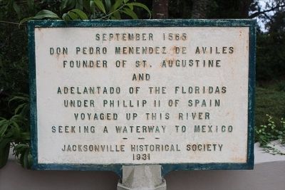 Don Pedro Menendez de Aviles Historical Marker