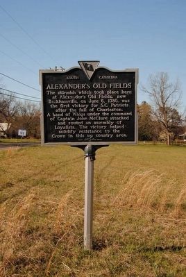 Alexander's Old Fields Historical Marker