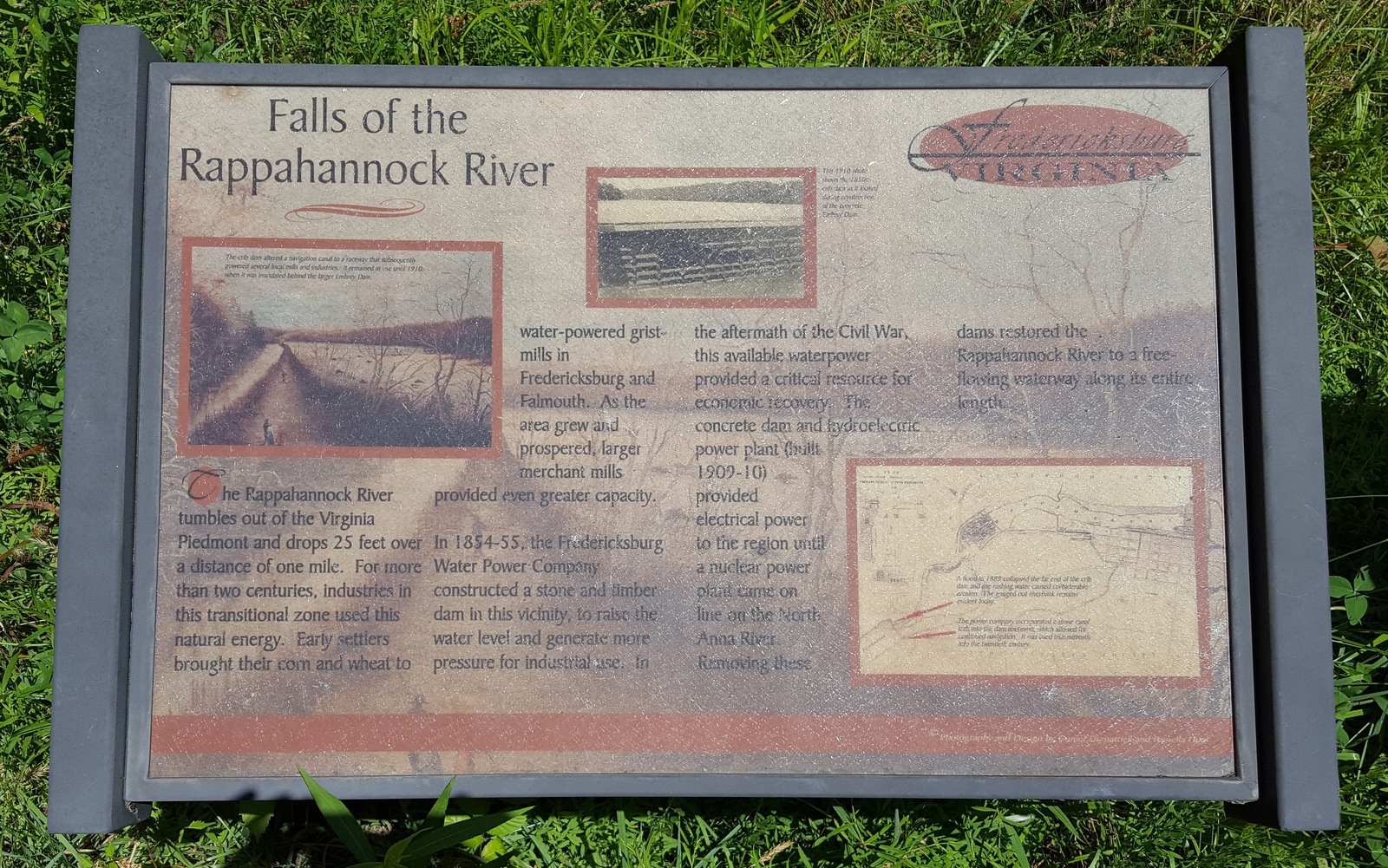 Photo: Falls of the Rappahannock River Marker