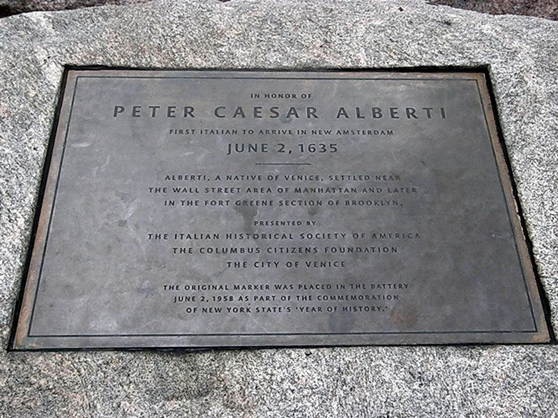 In Honor of Peter Caesar Alberti Historical Marker