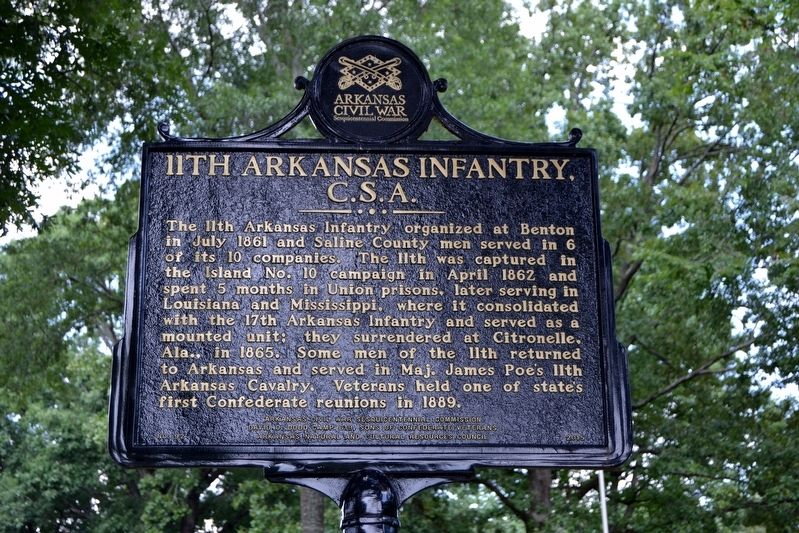 11th Arkansas Infantry, C.S.A. Historical Marker