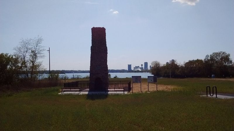 The Niagara River Portage and the Old Stone Chimney Historical Marker
