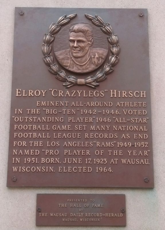 Elroy "Crazylegs" Hirsch Historical Marker